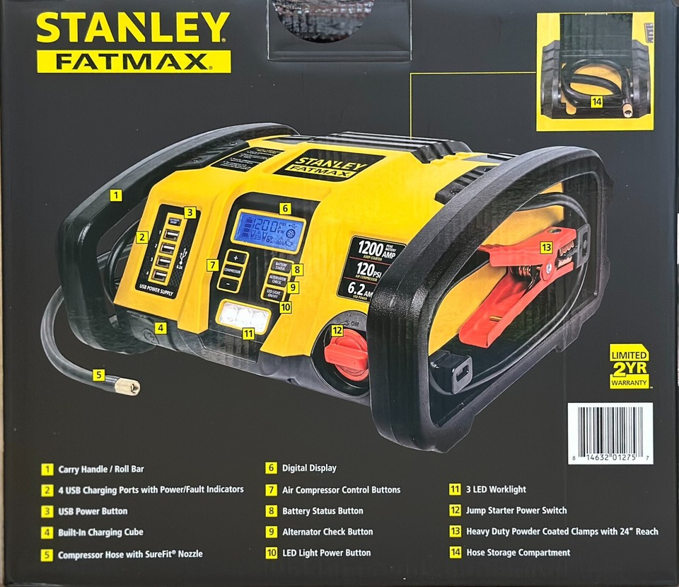 Stanley Fatmax Professional Power Station With 120 Psi Air Compressor