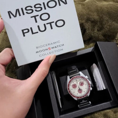 Omega x Swatch Mission to Pluto Moonswatch Bioceramic Speedmaster Watch ...