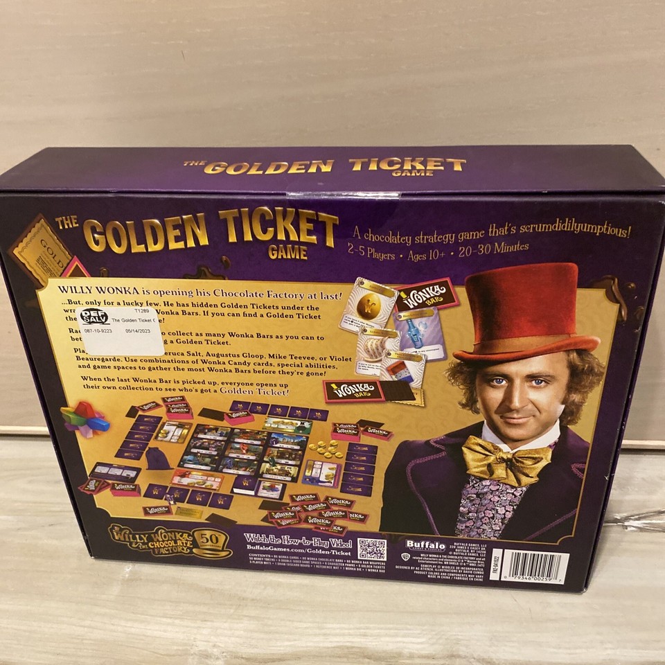 Willy Wonka Golden Ticket 50th Anniversary Buffalo Board Game New ...