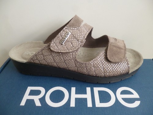 Rohde Mule Slippers Shoes Leather Gray 1406 | eBay