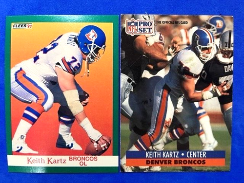 NFL - Keith Kartz 1991 Fleer & 1991 Pro Set Football - Broncos | eBay