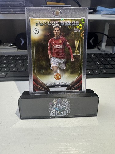 2023-24 Topps UEFA Flagship Alejandro Garnacho Future Stars Gold Star ...
