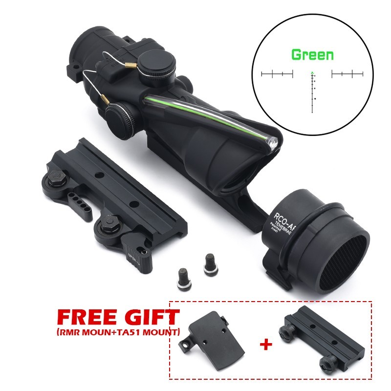 ACOG 4X32 TA31 Red/Green Reticle w/ RMR Riflescope Chevron reticle ...
