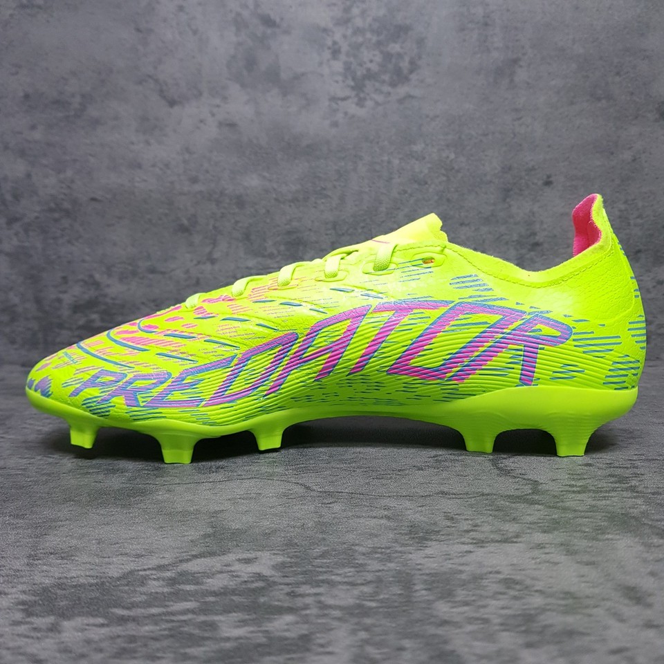 ADIDAS Predator League FG/MG Soccer Cleats Mens 8 Womens 9 Neon Cheetah ...