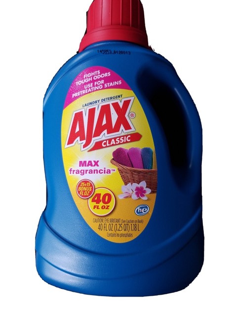 2x Ajax Classic Max Fragrancia Laundry Detergent for All Machines 40 Oz ...