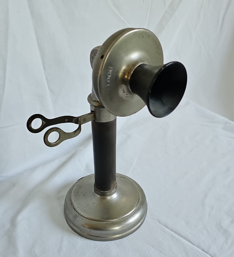 Antique Candlestick Telephone Phone Kellogg 1901/1907/1908 pattens Base ...
