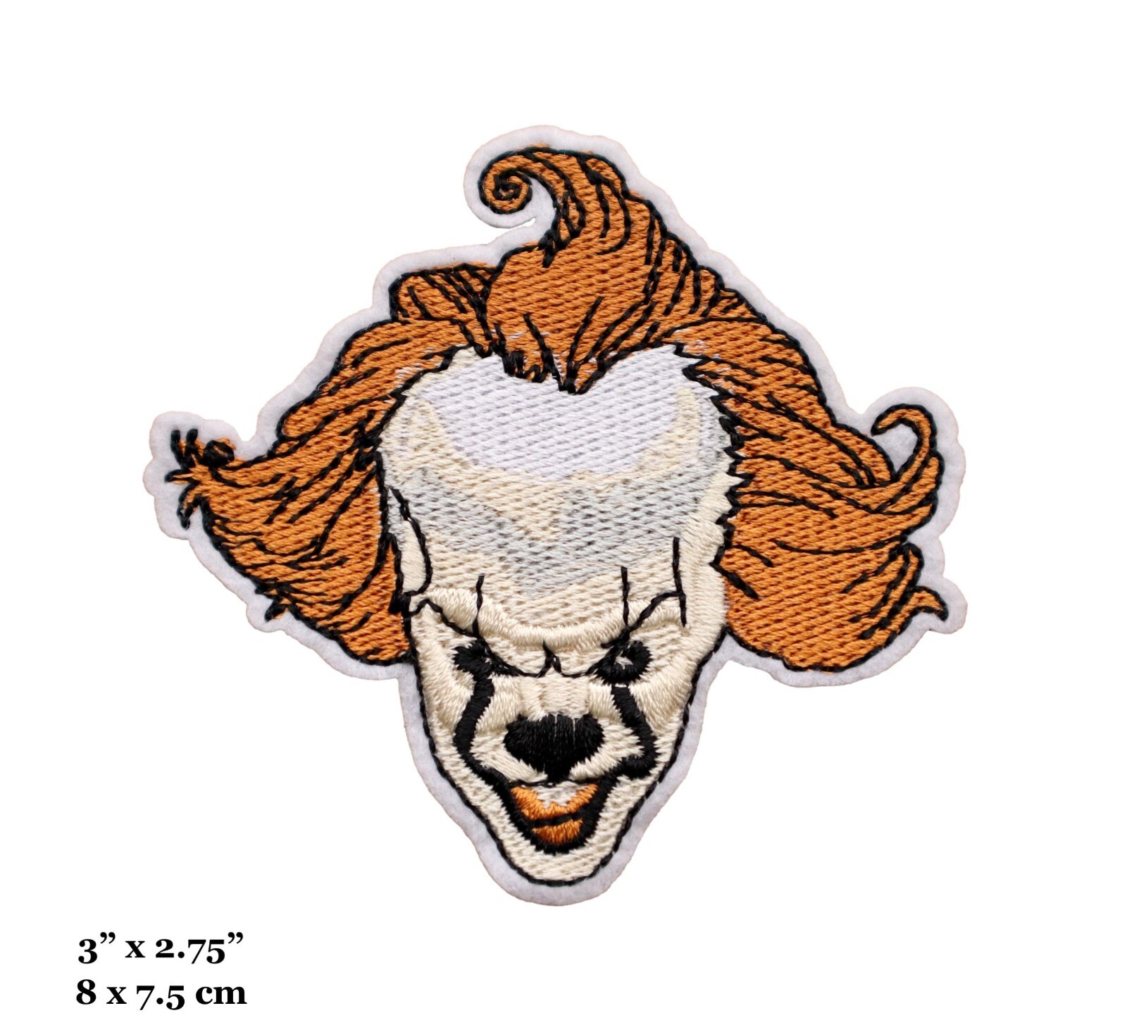 Pennywise Face Scary Clown It Classic Horror Movie Embroidered Iron On Patch | eBay