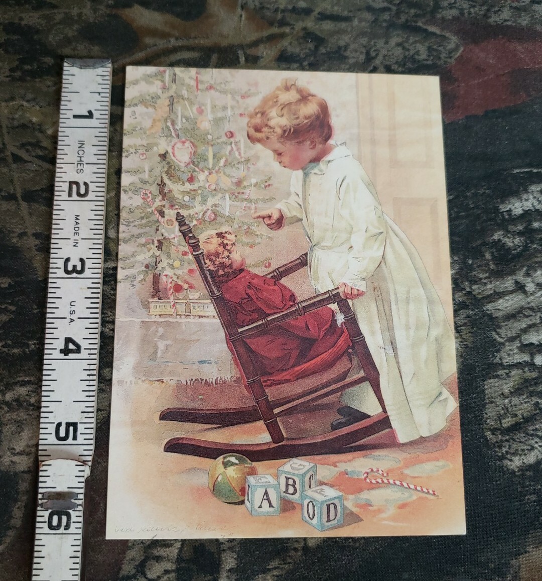 Vtg A Little Girl And Her Doll Post Card Hoilday Christmas | eBay