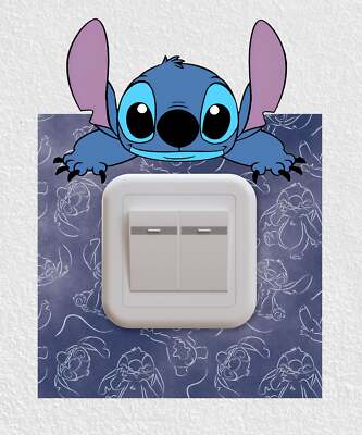 Stitch Lightswitch Surround Wall Decal Sticker Wall Art Kids Decor ...