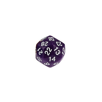 Polyhedral Dice 30-Sided Purple with White Numbers 1 Die Dice Game From ...