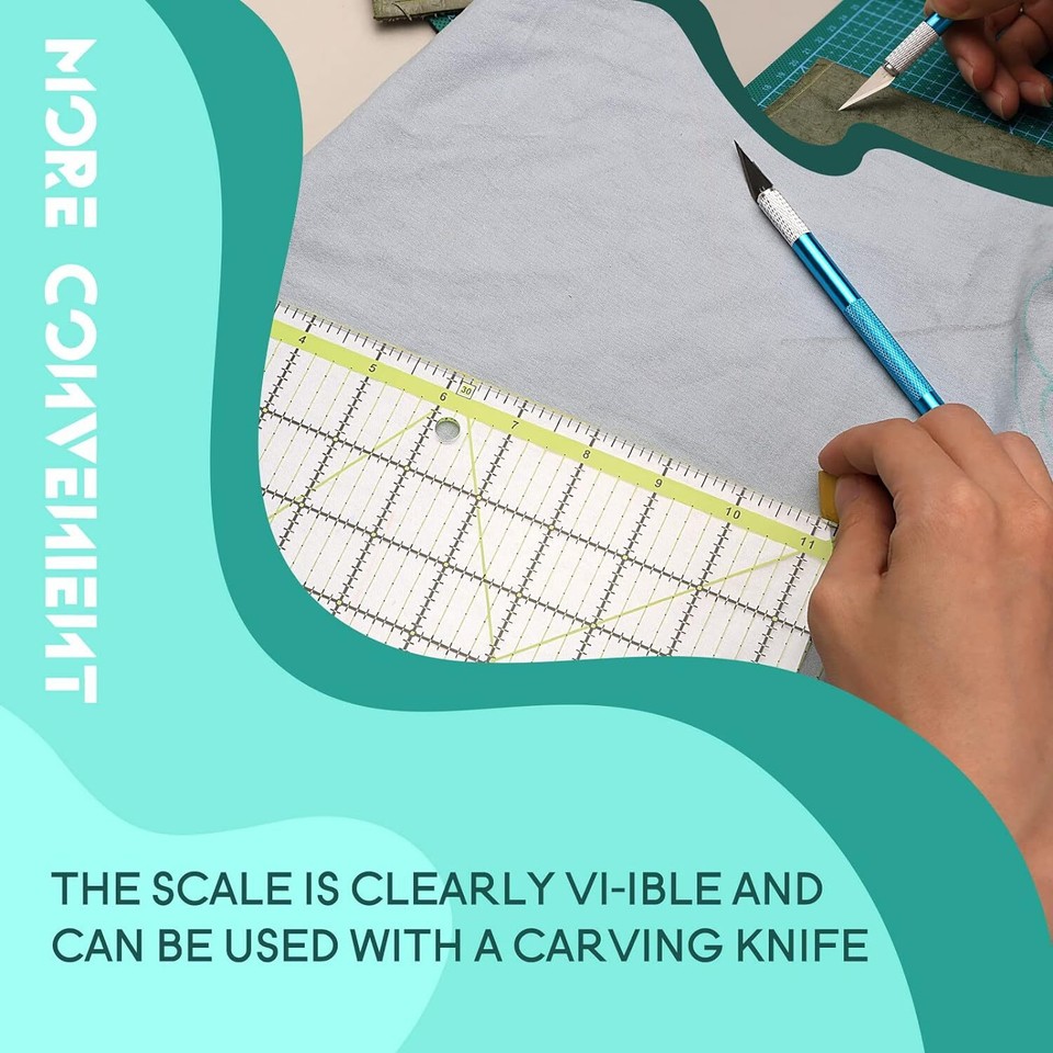 4 Pack Quilting Ruler Square Quilting Rulers Fabric Cutting Acrylic ...