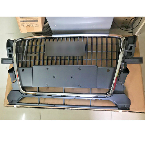 Front Upper Mesh Grille Fit For Audi Q5 2009 2010 2011 2012 Grill Gray ...