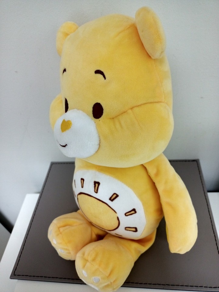Care Bears Yellow Funshine Crinkle Bear Activity Soft Plush Toy | eBay UK