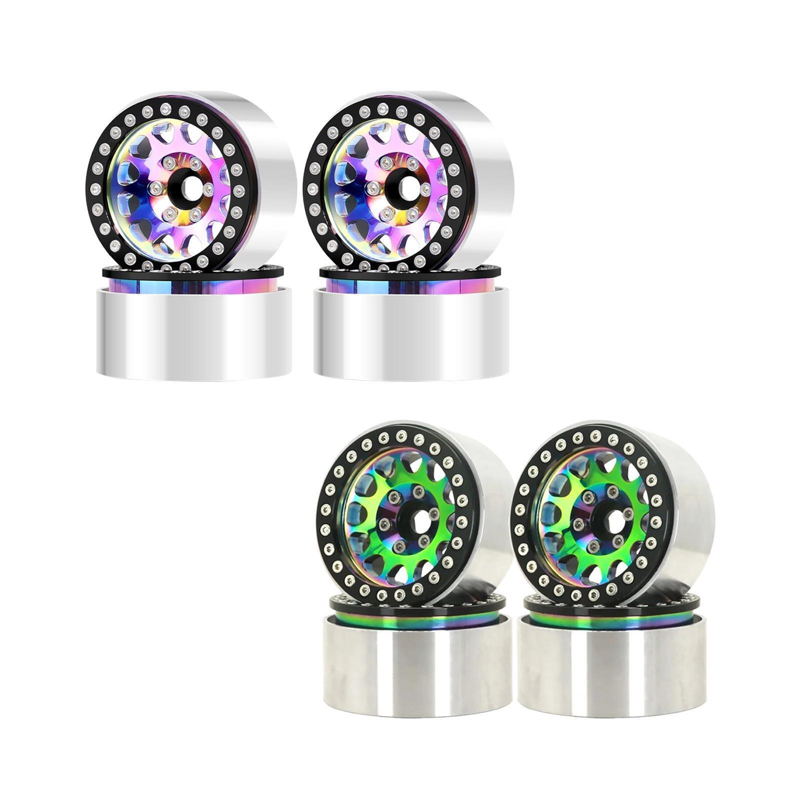 4Pcs 12mm Hex Aluminum 1.9 inch Wheels for 1/10 RC Crawler RC4WD D90 ...