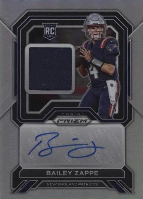 2022 Panini Prizm - Rookie Patch Autographs Bailey Zappe #RPA-BZ Silver ...