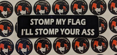 Stomp My Flag I'll stomp You're A$$ Motorcycle Helmet Sticker Biker ...