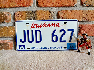 Louisiana "Sportsman's Paradise" License Plate~ JUD 627~ Exp.2003~ Judd ...