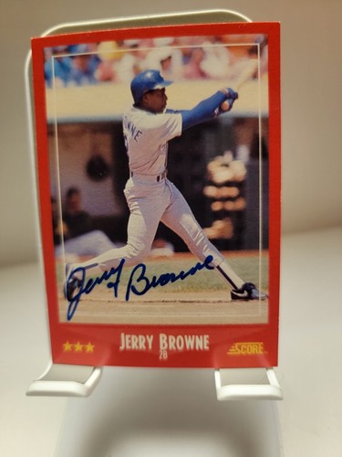 1988 SCORE JERRY BROWNE AUTOGRAPHED CARD #278 RANGERS | eBay