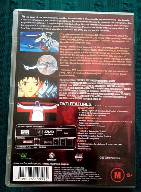 Neon Genesis Evangelion - The End Of Evangelion (DVD, 2002) for sale ...