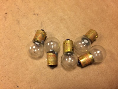 5 NOS Vintage No 57 Miniature Light Bulbs 1950s Brass Base Lamps (Qty ...