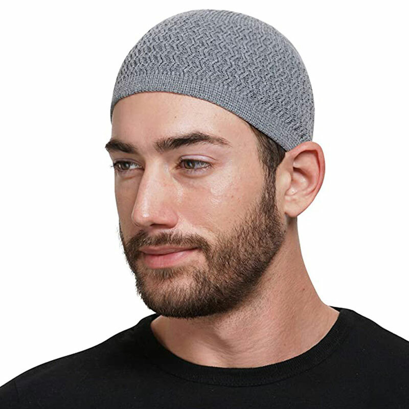 Men Muslim Prayer Cap Topi Haji Saudi Khaleeji Knitted Handmade Turkish ...