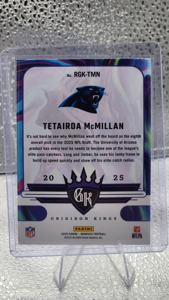 2025 Panini Donruss Tetairoa McMillan Gridiron Kings Rookie RC #RGK-TMN | eBay
