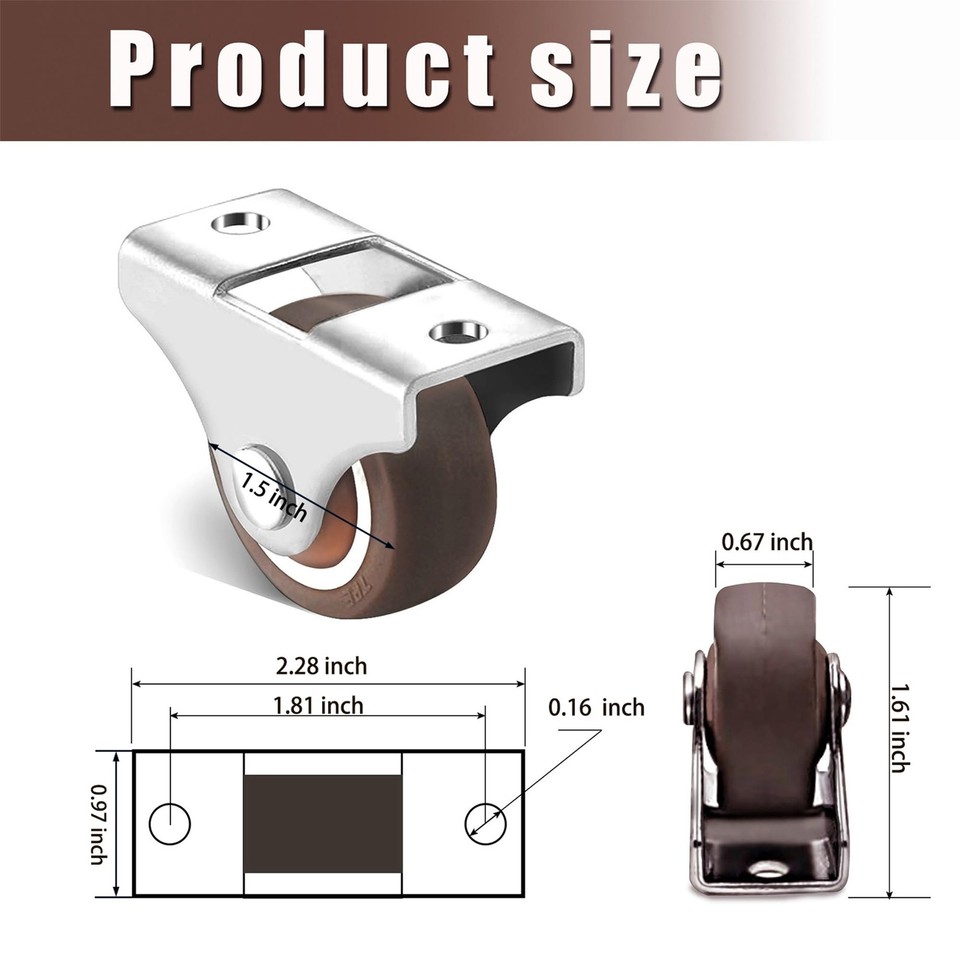 Fixed Caster Wheels, Caster Wheels Rigid Fixed Non Swivel Casters, Top ...