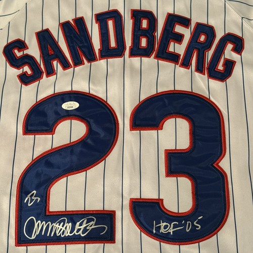 RYNE SANDBERG Chicago Cubs signed auto autographed Jersey JSA Inscribed ...