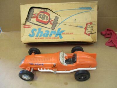 Vintage Remco Shark Battery Powered Indy Tether Car with Box | eBay