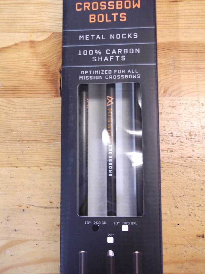 Mission crossbow bolts 19" 250g 3 pack | eBay
