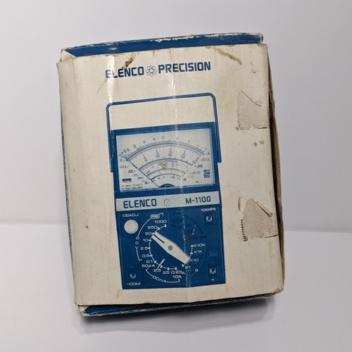 Elenco Multimeter Analog Display M-1100 Black TESTED WORKS 2 sets of ...