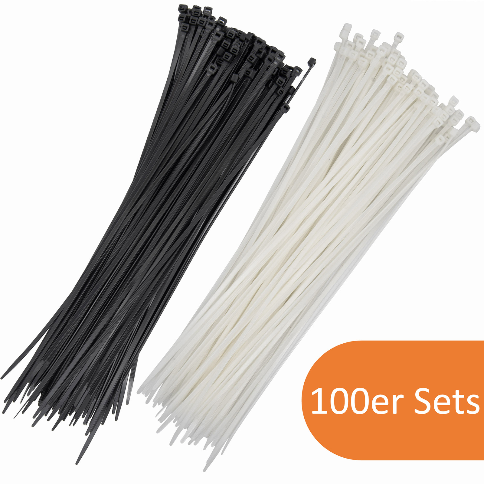 100 Stück Kabelbinder Kabelstrapse Kabelbefestigung Kabelband Kabel ...