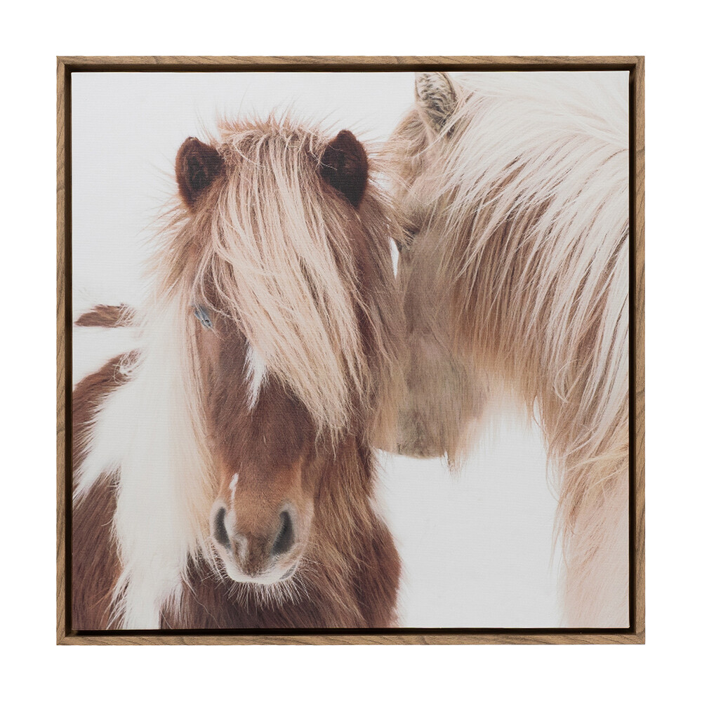 Splosh Home Sweet Home 64x64cm Horses Framed Canvas Wall Hanging Art ...