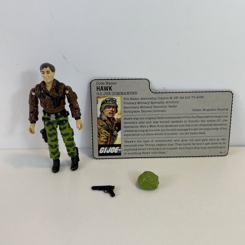 1986 GI Joe Commander Hawk v2 Figure Accessory Set with File Card Not ...