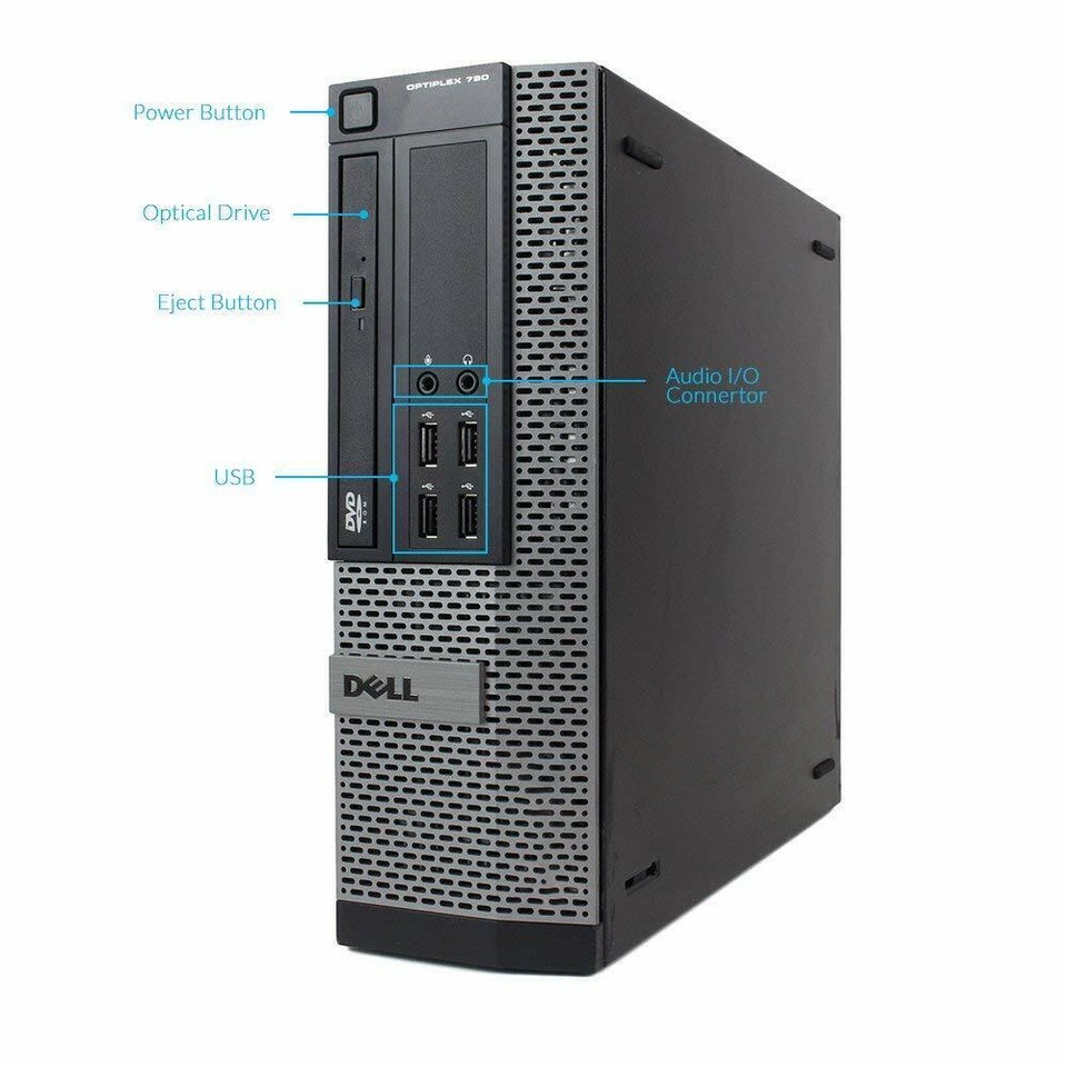 HP or Dell Desktop Computer 16GB 2TB 512GB SSD Core i5 Windows 10 PC 24 ...
