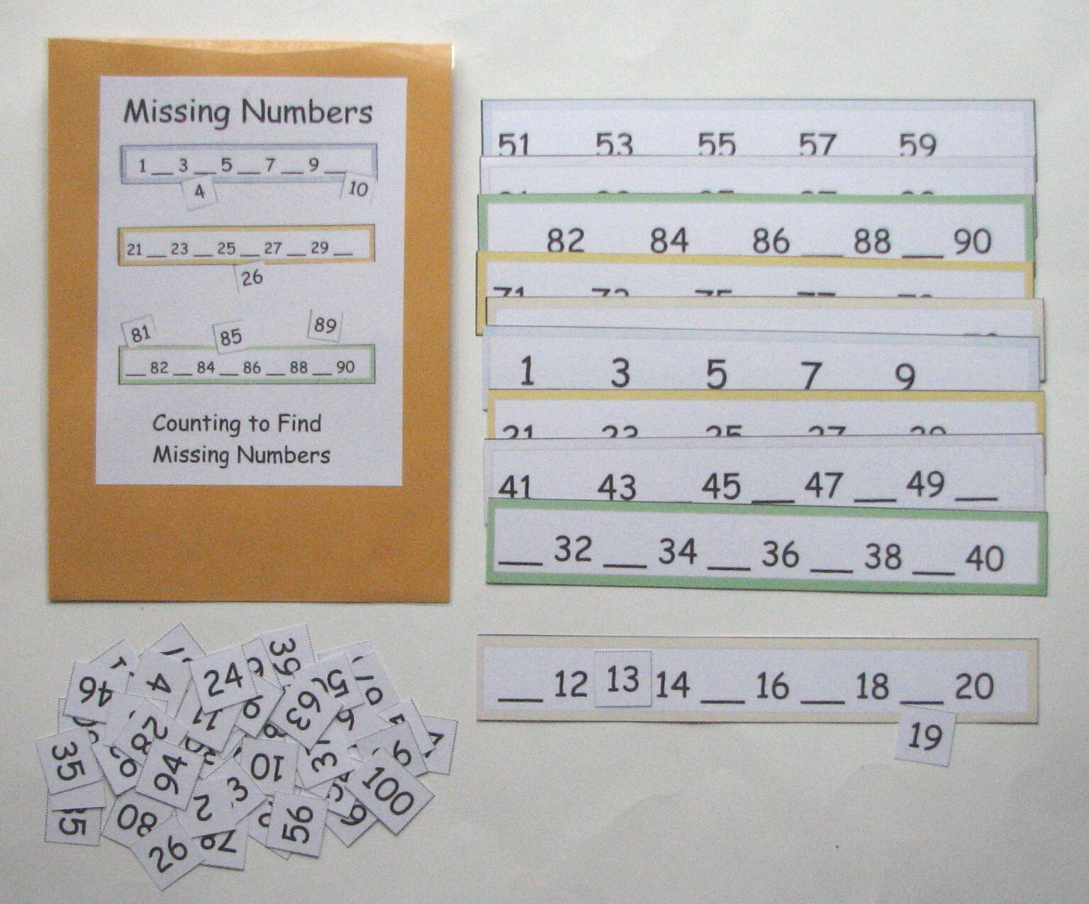 Educational Math Center Learning Resource Missing Numbers Game Numbers ...