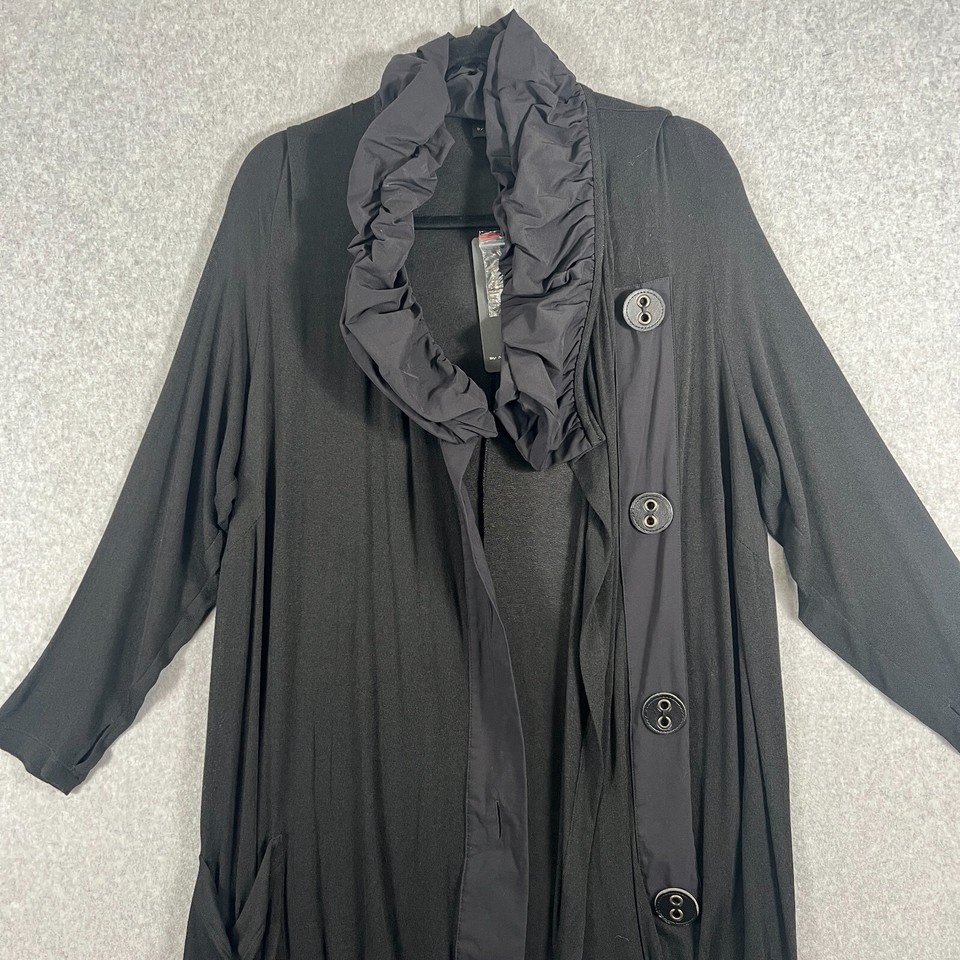 NOR DENMARK Dessin Womens S Lightweight Sheer Long Jacket Black NWT | eBay