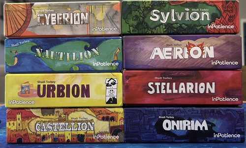 Oniverse Board Game Lot Of 8 Shadi, Torbey, Onirim, Urbion, Aerion ...