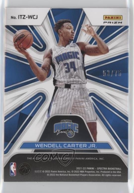 2021-22 Panini Spectra In the Zone Auto /75 Wendell Carter Jr #ITZ-WCJ Auto | eBay