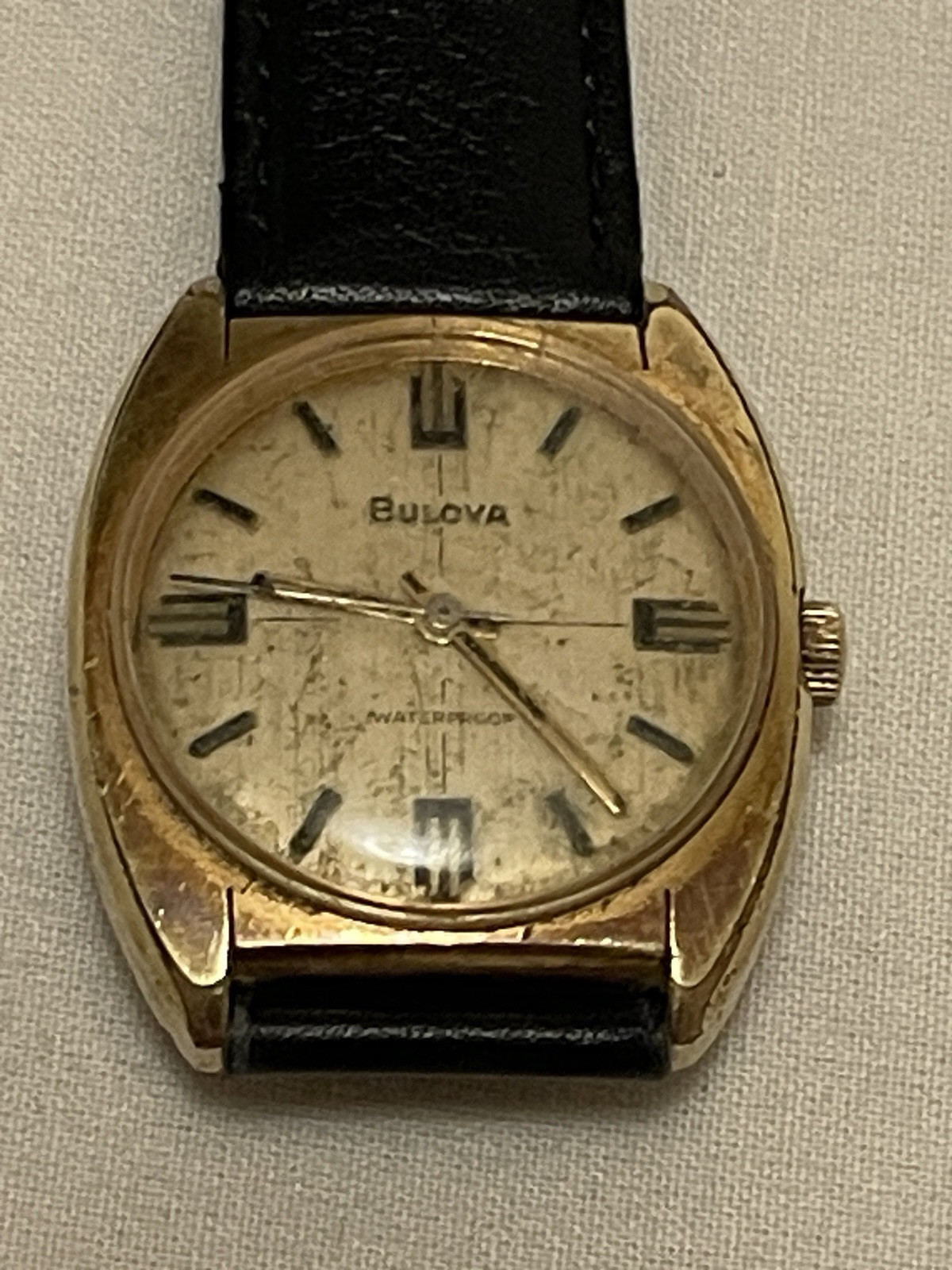 BULOVA 1950's Men's Unique Artdeco Design Large Wrist… - Gem