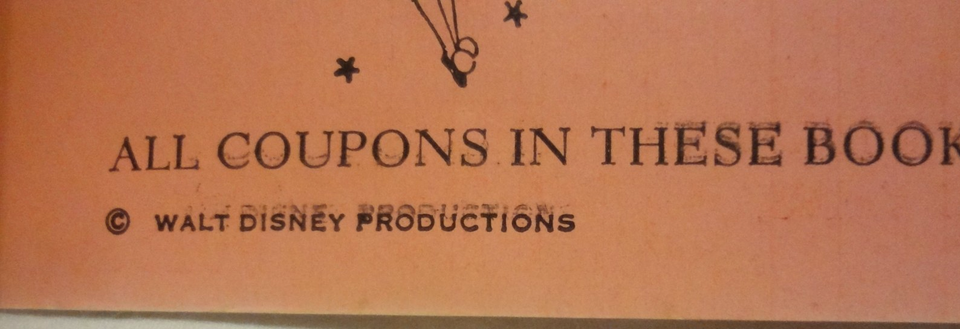 RARE 1958 Disneyland ADULT A B C D TICKET Book ALL TICKETS ATTACHED ...