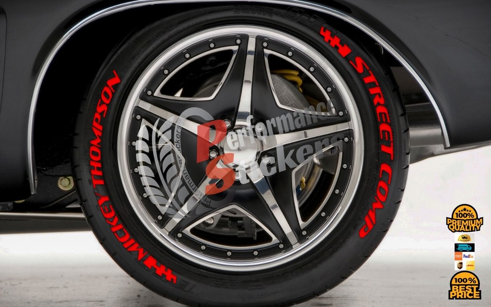 Tire Lettering Fits Mickey Thompson Tire Decal Stickers 16"- 22" SET 1. ...
