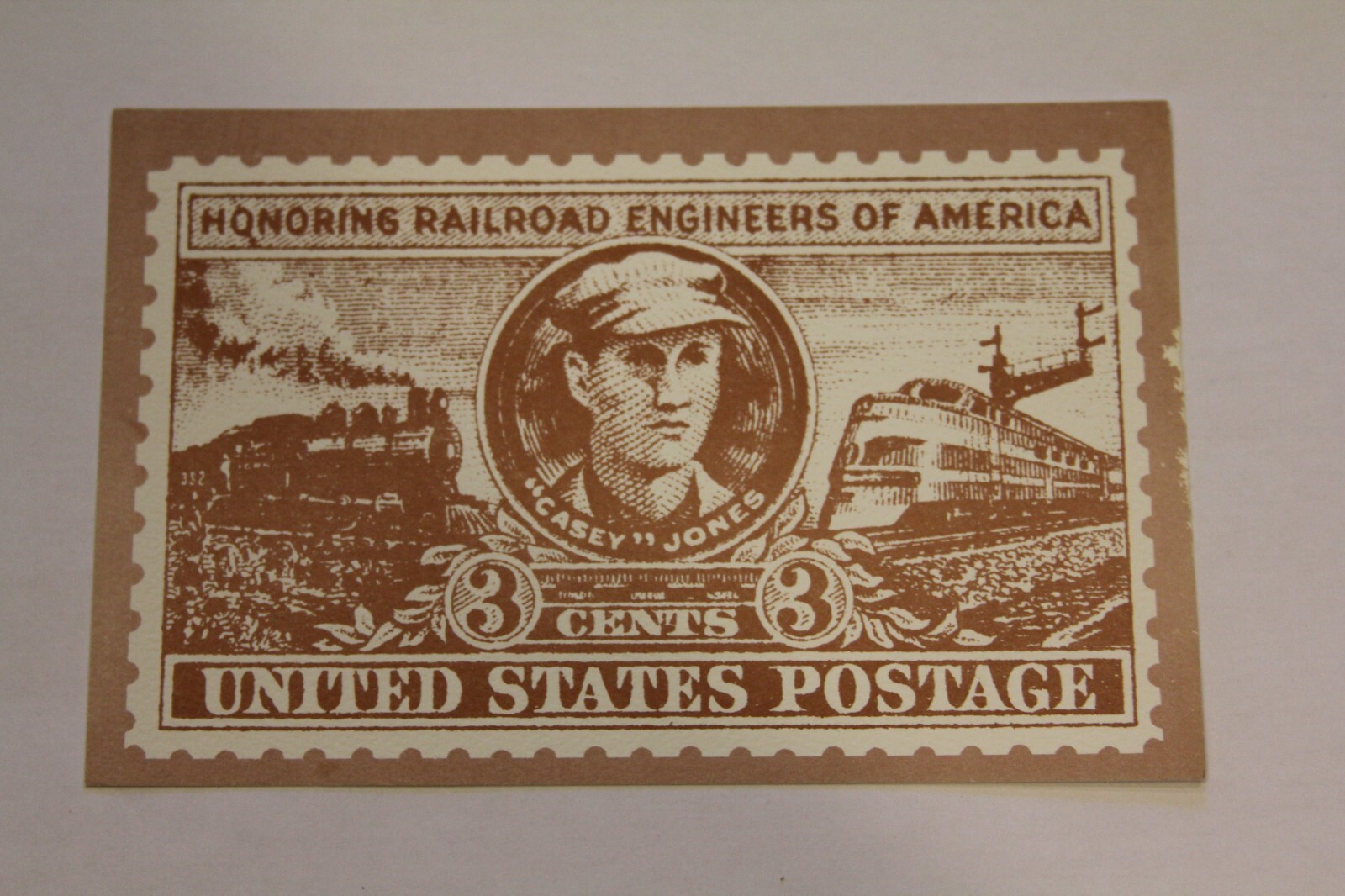US Postage Stamp Railroad Postcard Vintage "Casey" Jones Vaughn MS | eBay