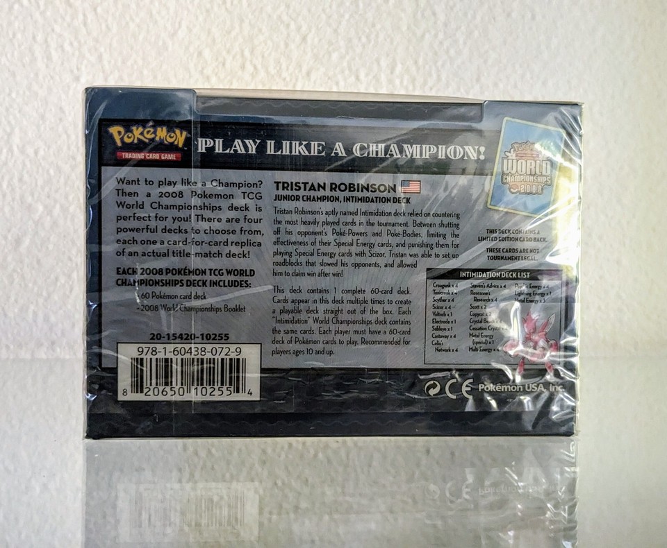 POKEMON 2008 World Championship deck Sealed Tristan Robinson ...