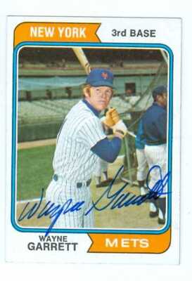 Wayne Garrett autographed baseball card (Mets) 1974 Topps baseball card ...