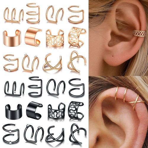 Unisex Cartilage Helix Ear Clip Multi Color Various Shapes Fashion ...