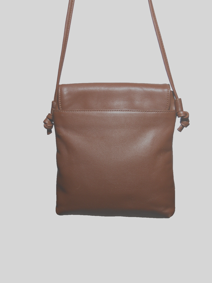 Giani Bernini Unique Small Multi-Compartment Soft Tan Leather Shoulder ...