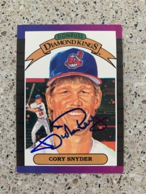 Dick Perez autographed signed 1988 Donruss Diamond Kings #9 Cory Snider ...