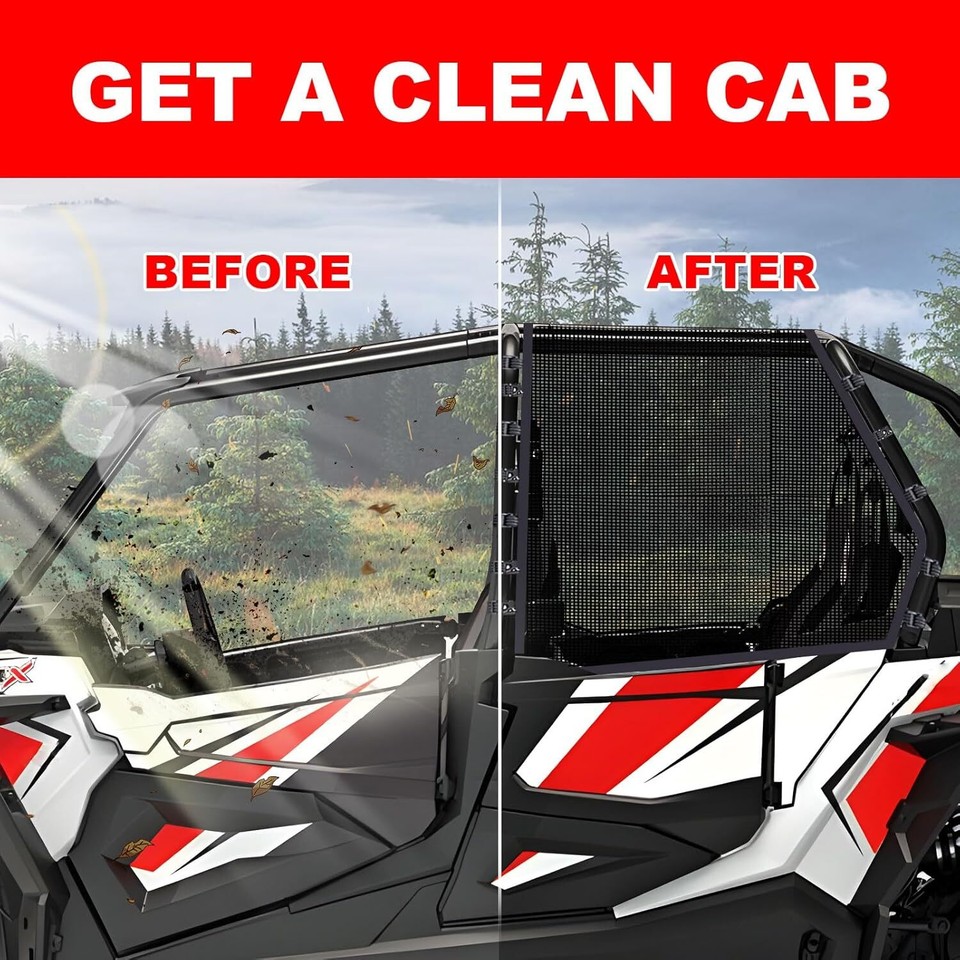 UTV 1000 Window Mesh Nets Door Nets for Polaris RZR XP 1000 4 Door 2014 ...