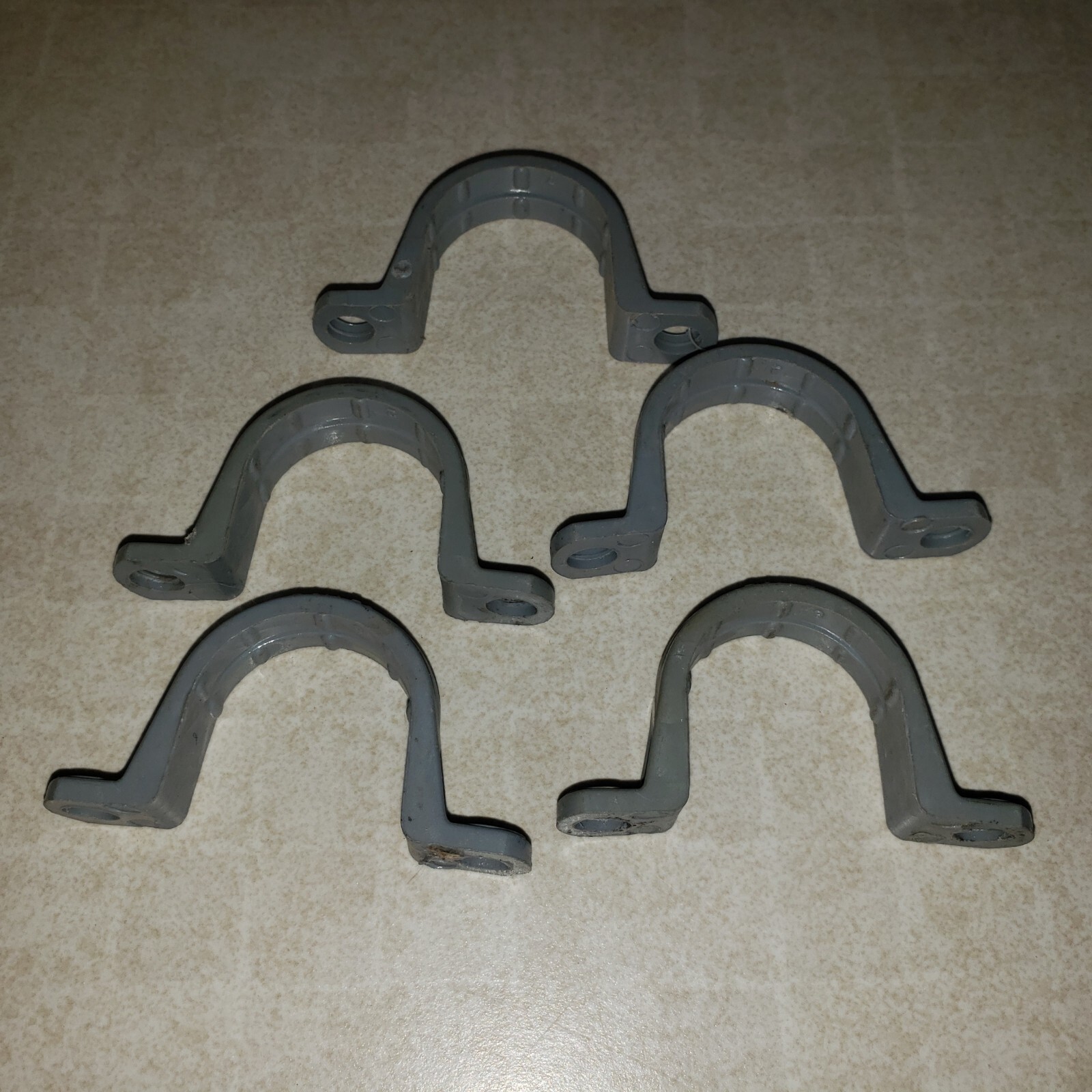 CARLON E977EC (5) ELECTRICAL PVC CONDUIT PIPE 3/4" 2 HOLE STRAP HANGERS ...